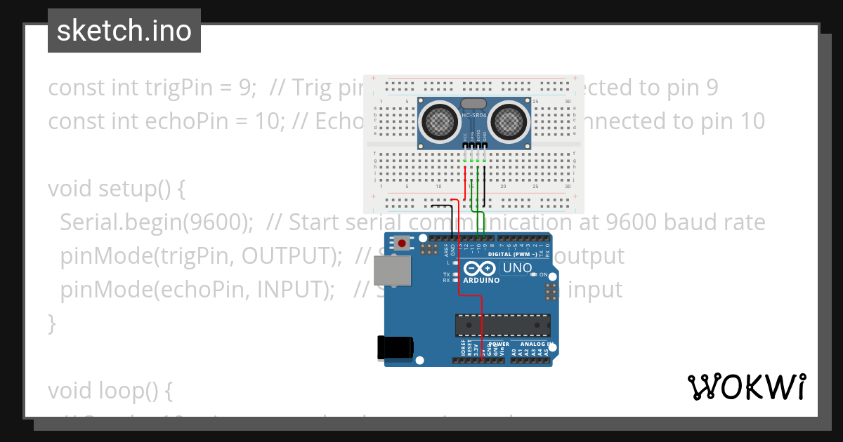 PR6 Ultrasonic Ex1 - Wokwi ESP32, STM32, Arduino Simulator