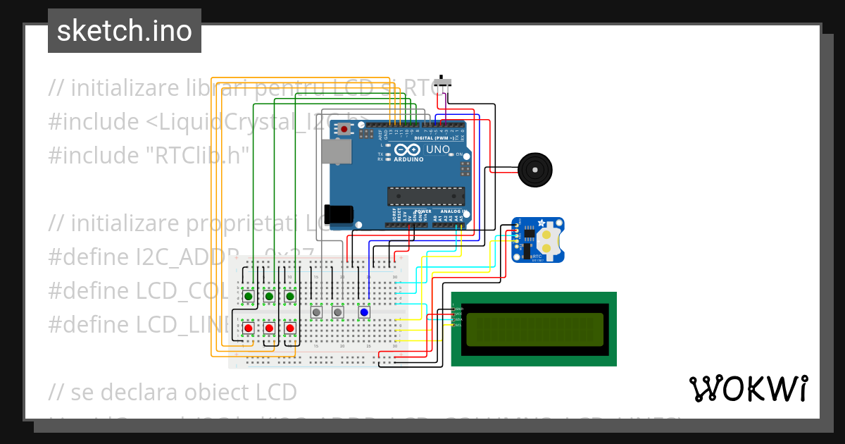 Arduino Alarm Clock Tamaian Isabella - Wokwi ESP32, STM32, Arduino Simulator