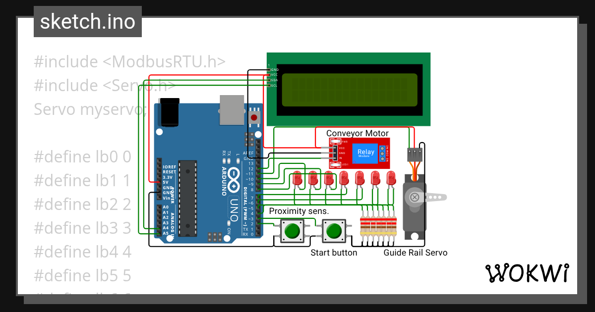 sorting_with_servo Copy - Wokwi ESP32, STM32, Arduino Simulator