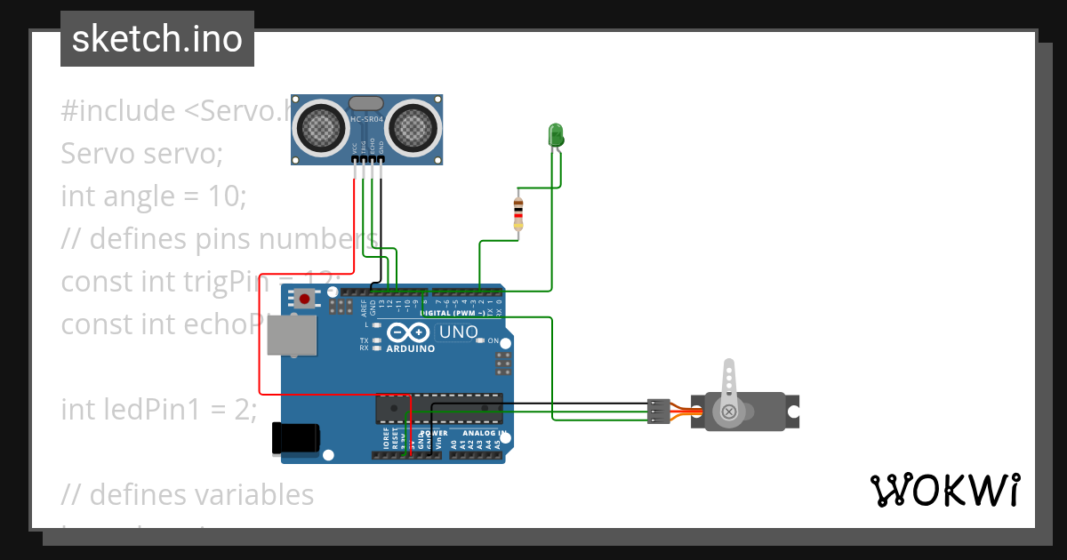 miniatur gerbang parkir Copy (2) - Wokwi ESP32, STM32, Arduino Simulator