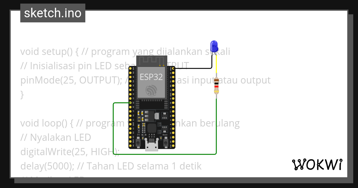 LED - Wokwi ESP32, STM32, Arduino Simulator