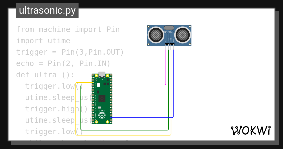 Ultrasonic Wokwi Esp32 Stm32 Arduino Simulator 2521