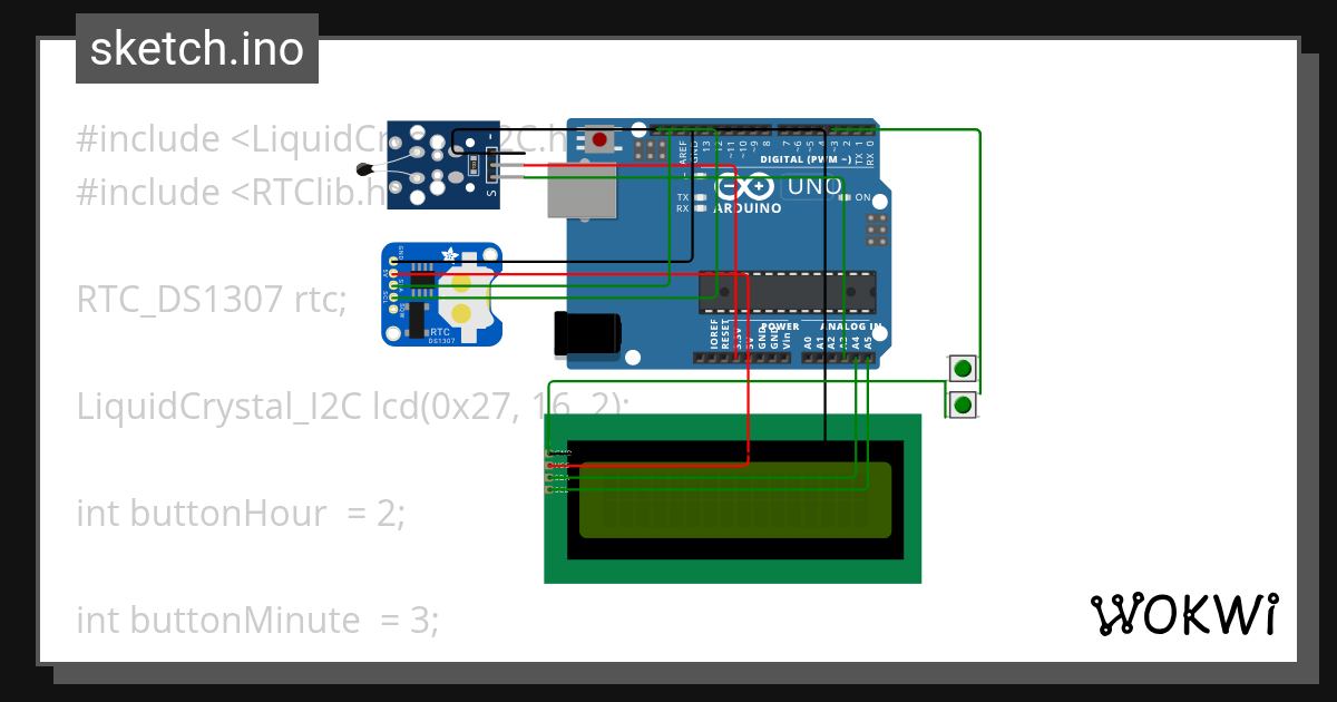 DigitalClock - Wokwi ESP32, STM32, Arduino Simulator