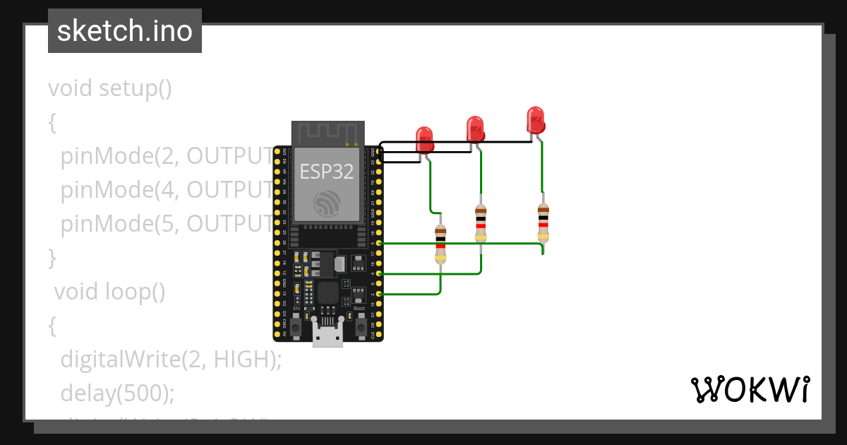 48781 LED2 - Wokwi ESP32, STM32, Arduino Simulator