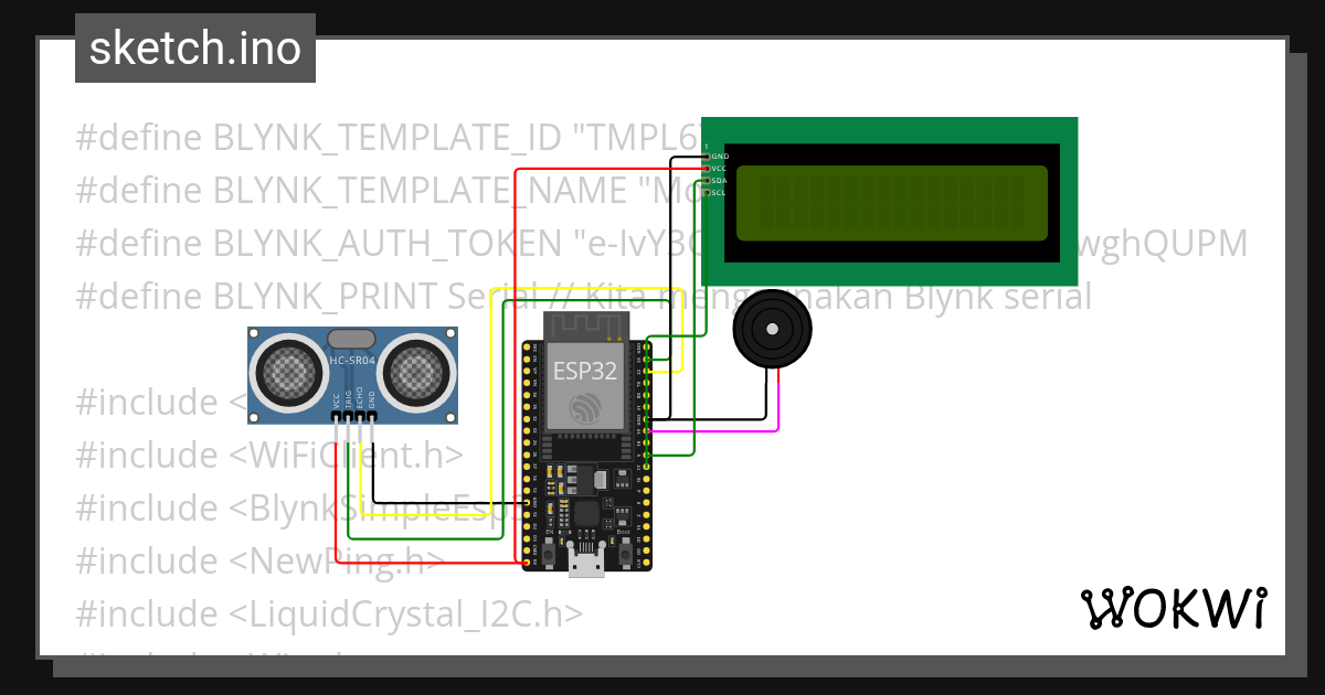 Ultrasonic Blynk Copy - Wokwi ESP32, STM32, Arduino Simulator