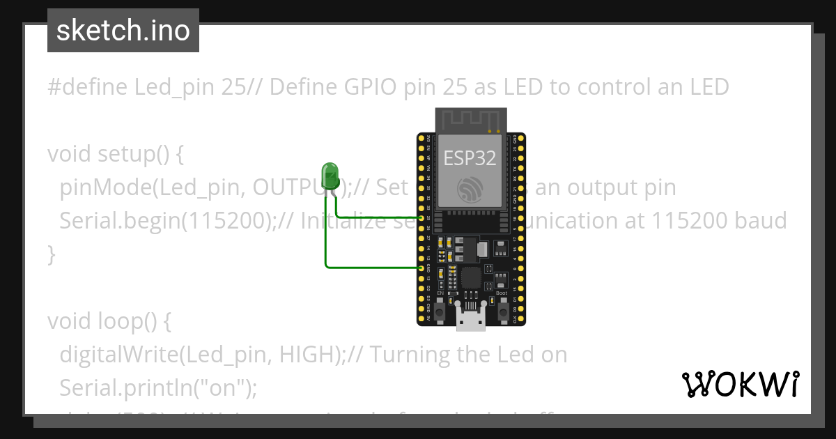 Ahmedabdelsalamblinkingled Wokwi Esp32 Stm32 Arduino Simulator 2356
