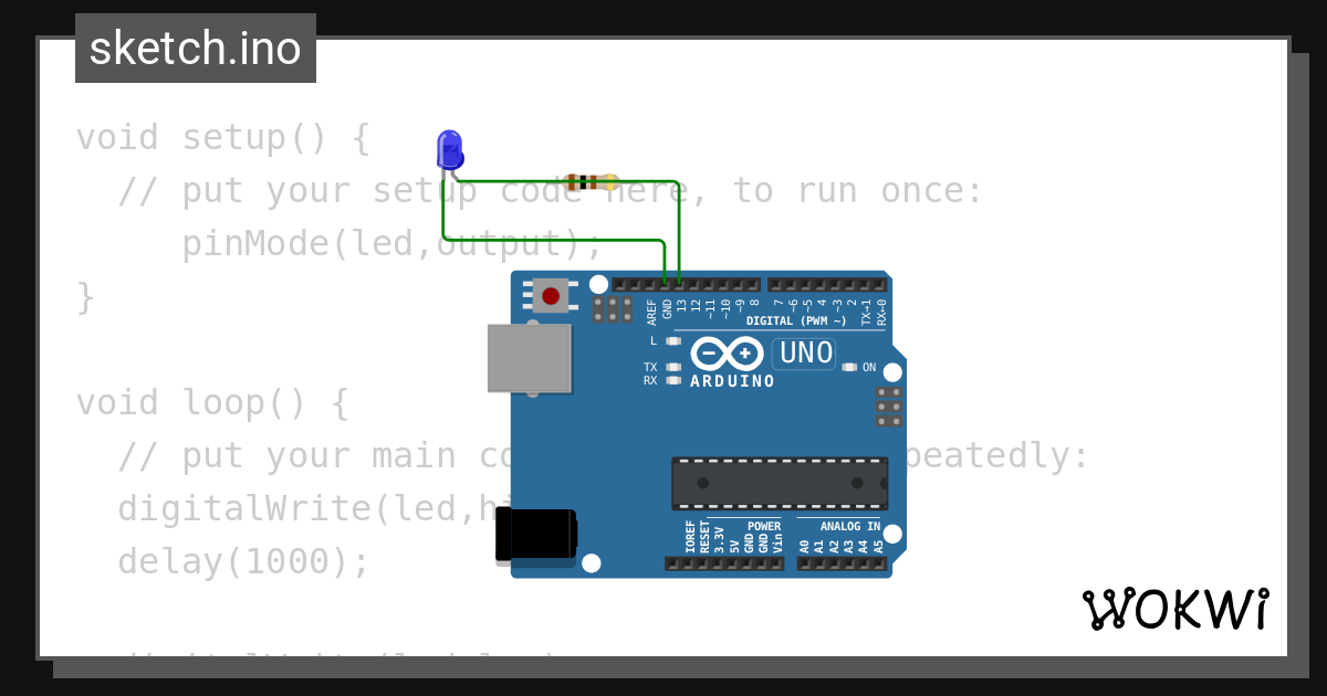 Blink Wokwi Esp32 Stm32 Arduino Simulator 7021