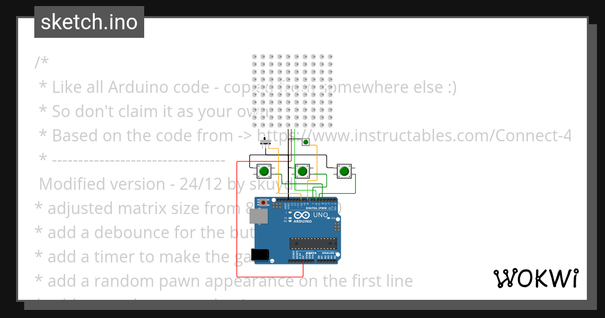 connect4_10x10 - Wokwi ESP32, STM32, Arduino Simulator