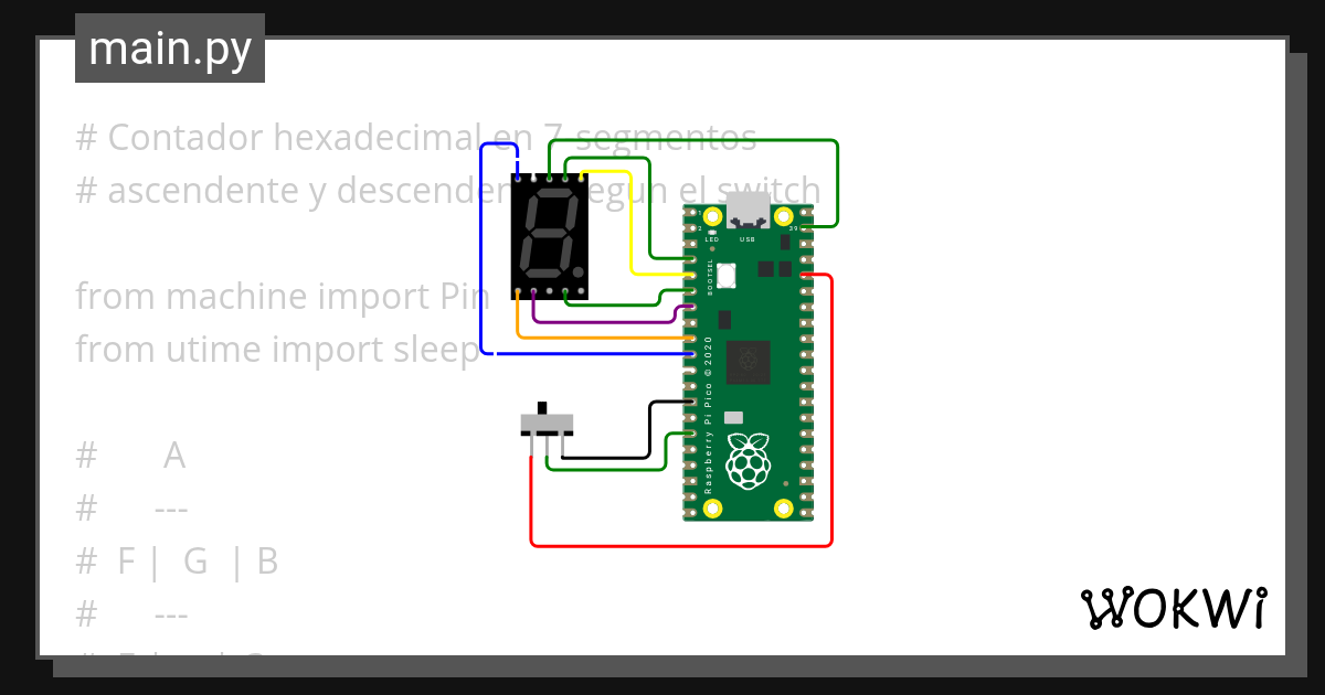 12 - Display 7 segmentos Copy - Wokwi ESP32, STM32, Arduino Simulator