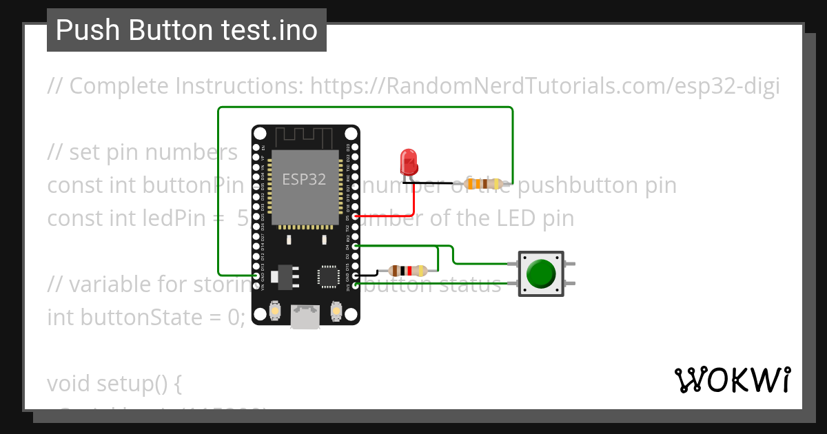 Push Button O Copy Wokwi Esp32 Stm32 Arduino Simulator