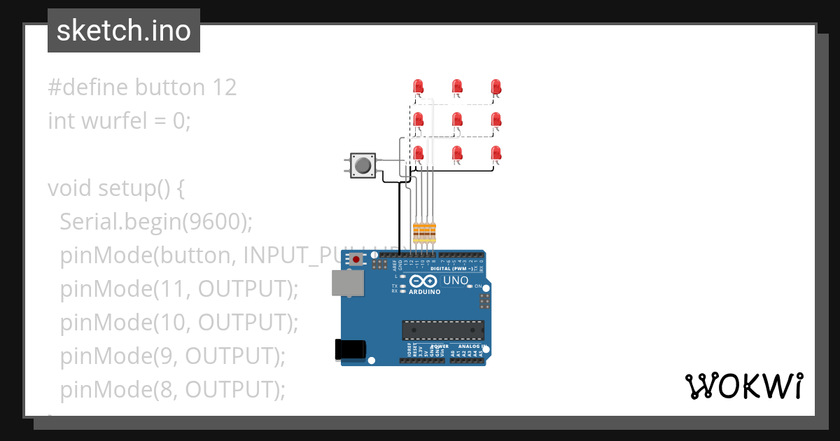 Retard Würfel - Wokwi ESP32, STM32, Arduino Simulator