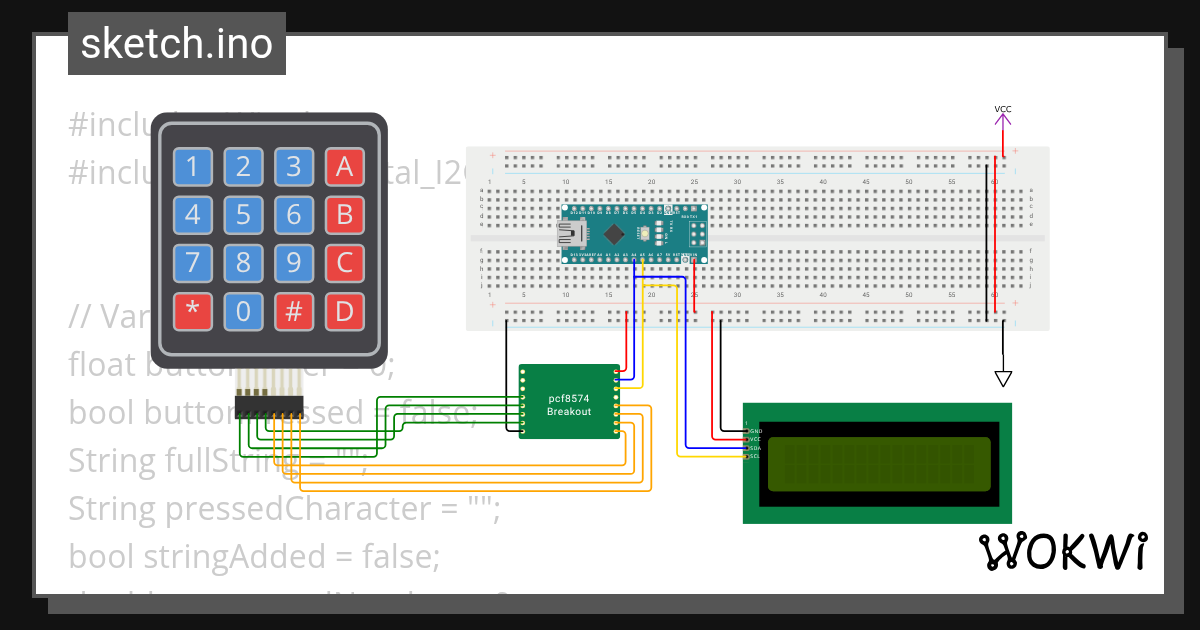 Test 8574 Keypad Lcd Wokwi Esp32 Stm32 Arduino Simulator 8522