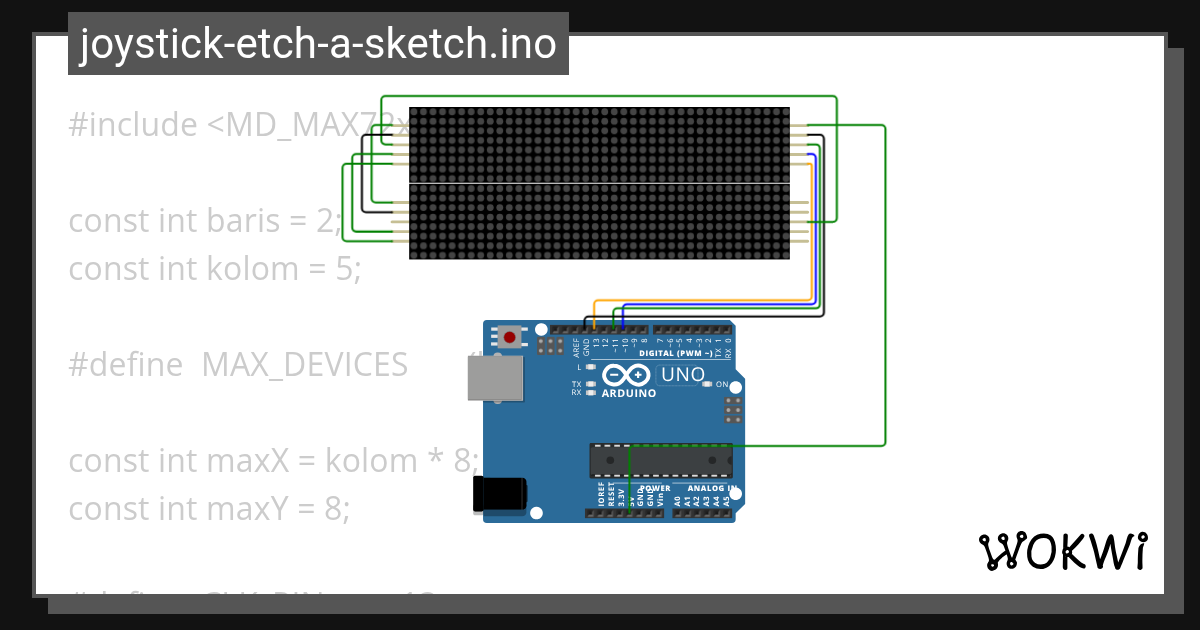 Max72xx 2x5kol repeat - Wokwi ESP32, STM32, Arduino Simulator