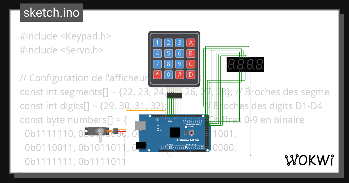 coffre - Wokwi ESP32, STM32, Arduino Simulator