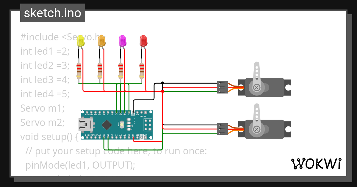 leds - Wokwi ESP32, STM32, Arduino Simulator