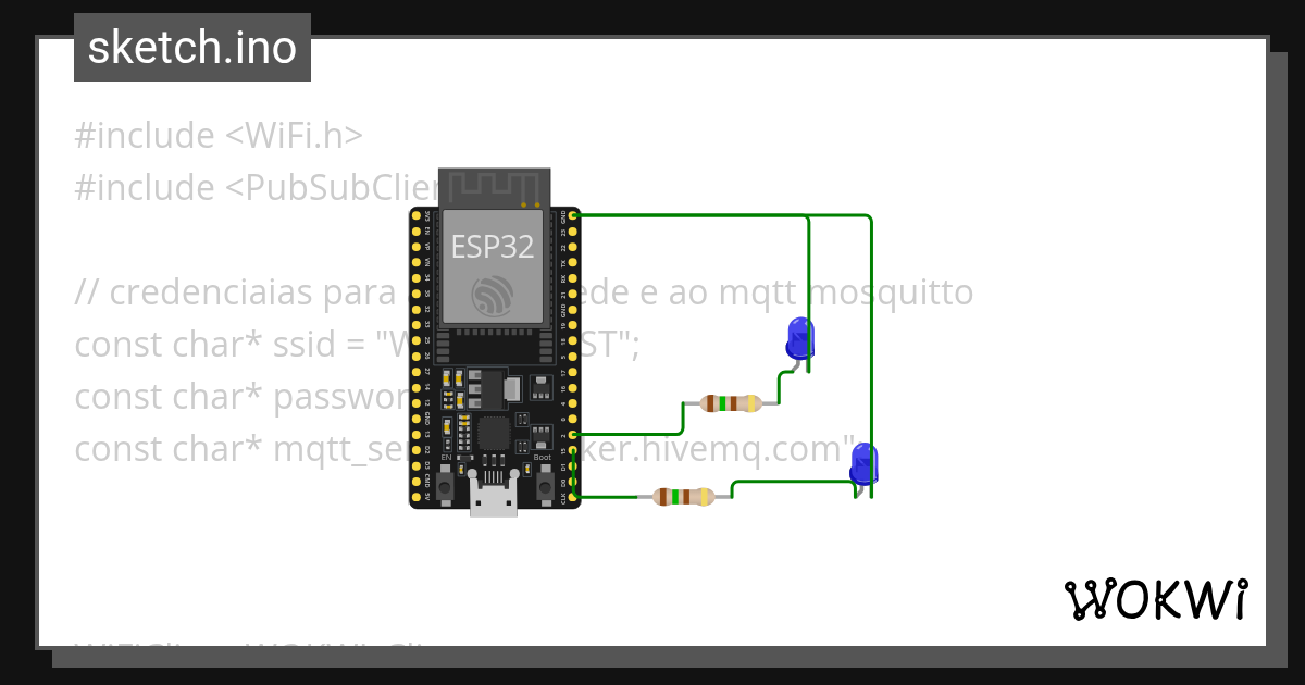 projeto - Wokwi ESP32, STM32, Arduino Simulator