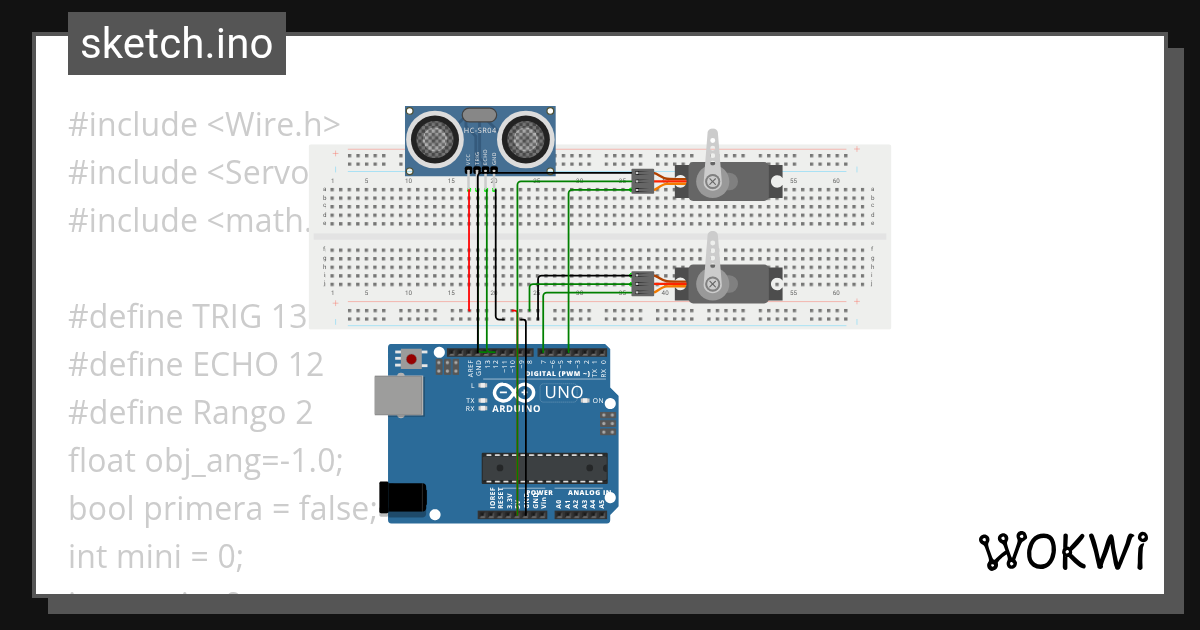Radar - Wokwi ESP32, STM32, Arduino Simulator