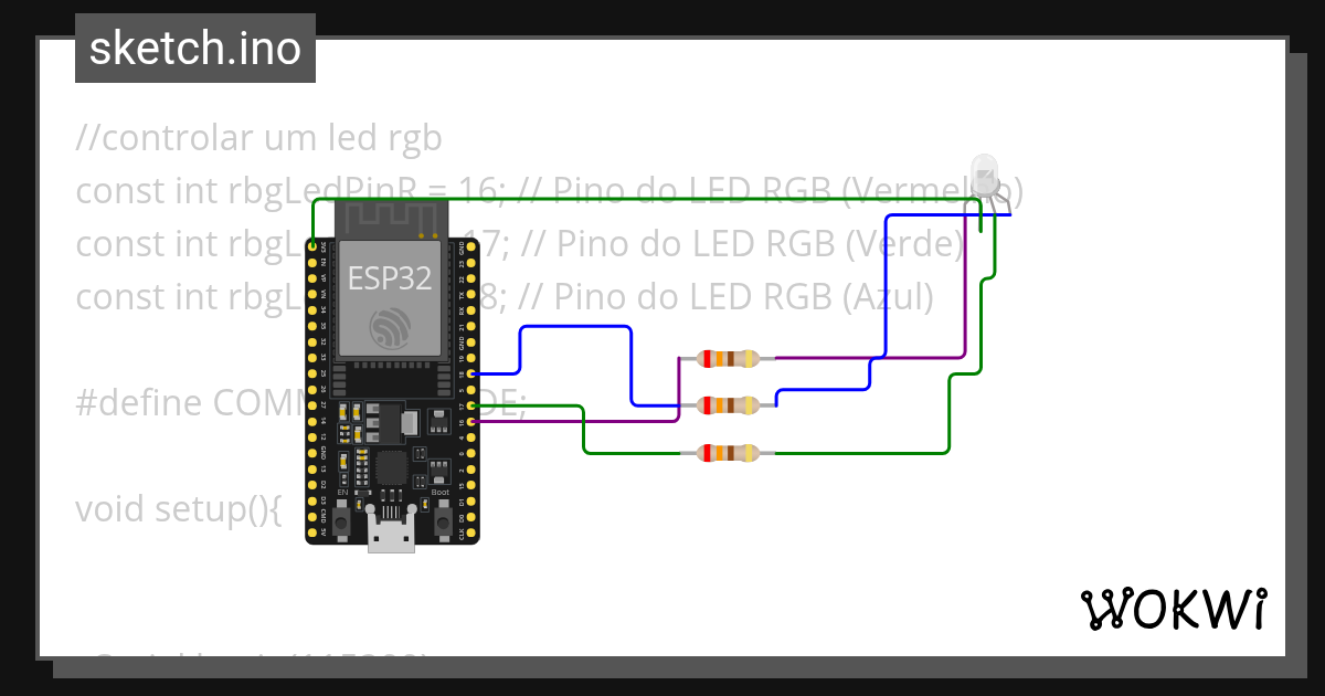 led rgb ok - Wokwi ESP32, STM32, Arduino Simulator