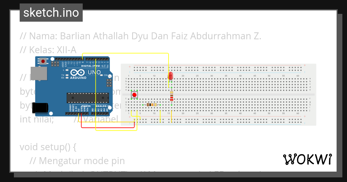 TUGAS 15 Barlian A.D XII-A - Wokwi ESP32, STM32, Arduino Simulator