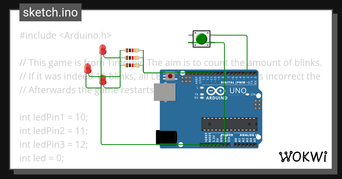 count to 10 - Wokwi ESP32, STM32, Arduino Simulator