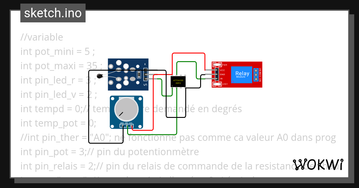 attiny thermostat - Wokwi ESP32, STM32, Arduino Simulator