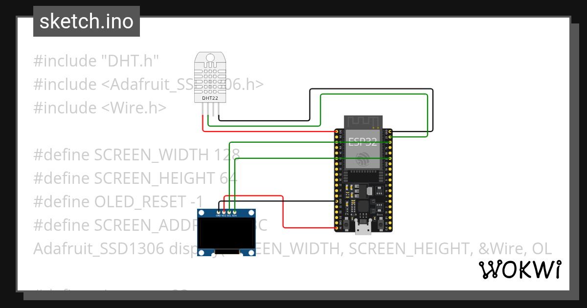 Tem y Hum - Wokwi ESP32, STM32, Arduino Simulator