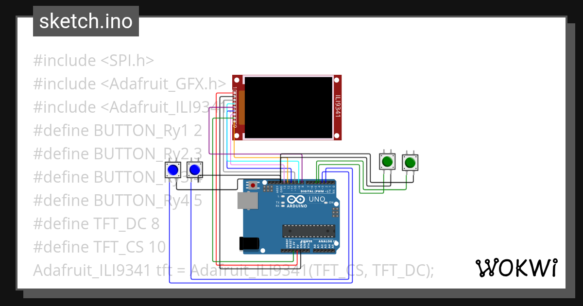 TFT.PingPong3 - Wokwi ESP32, STM32, Arduino Simulator