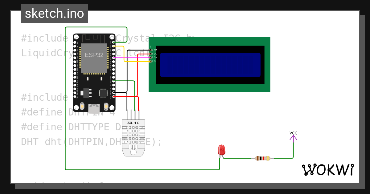 Dht22 Lcd Sensor Wih Esp32 Relay Wokwi Esp32 Stm32 Arduino Simulator