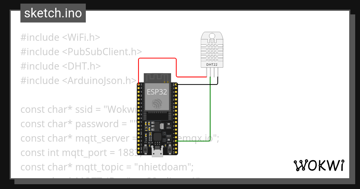 dht_web - Wokwi ESP32, STM32, Arduino Simulator