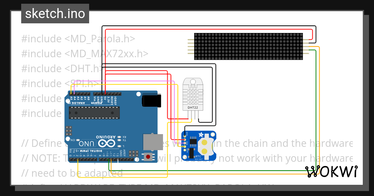 CLOCK AND HUMIDITY - Wokwi ESP32, STM32, Arduino Simulator