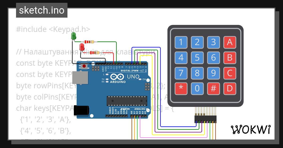 keypad - Wokwi ESP32, STM32, Arduino Simulator