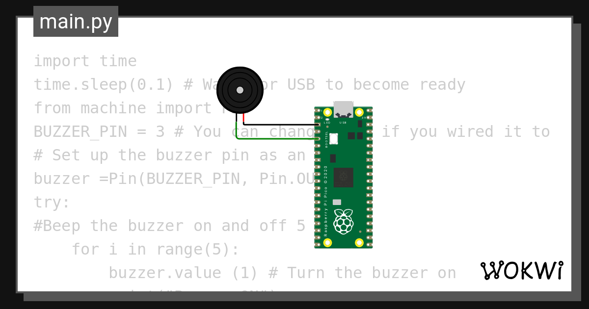 Buzzer Wokwi Esp32 Stm32 Arduino Simulator 0118