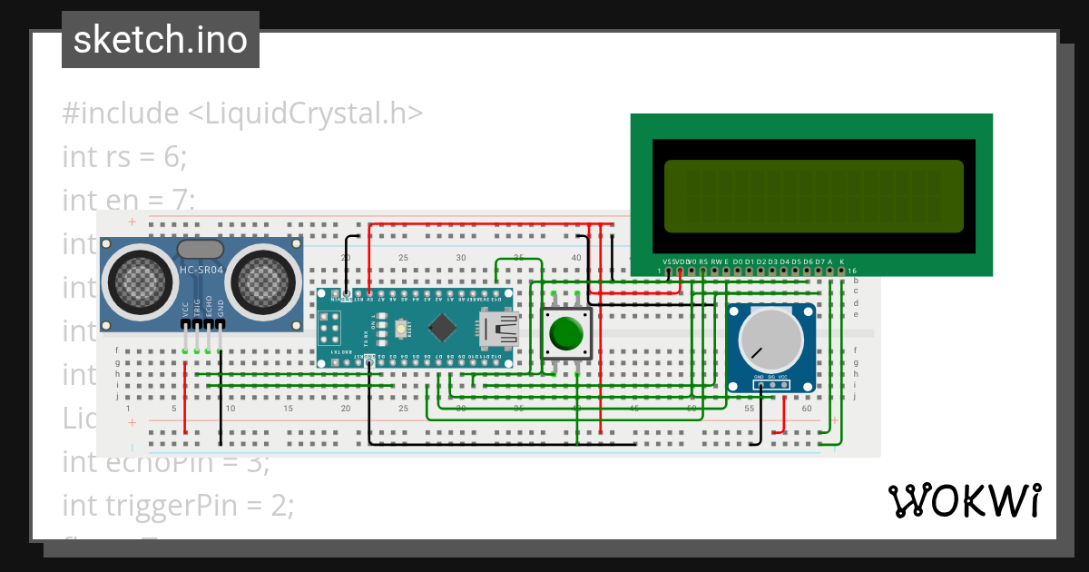 1-tap distance measure - Wokwi ESP32, STM32, Arduino Simulator
