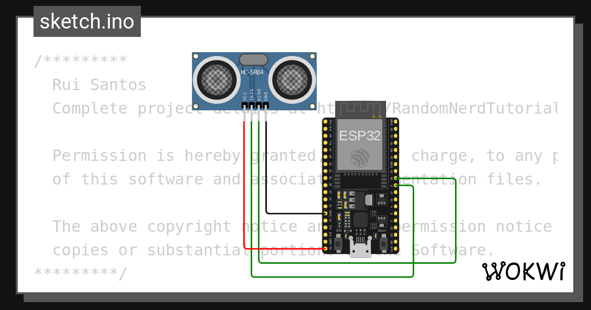 Distancesensorsimulator Wokwi Esp32 Stm32 Arduino Simulator 7649