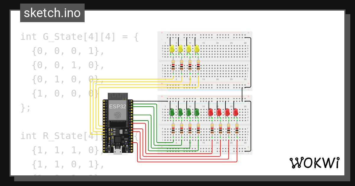 ไฟจราจรadn Wokwi Esp32 Stm32 Arduino Simulator 