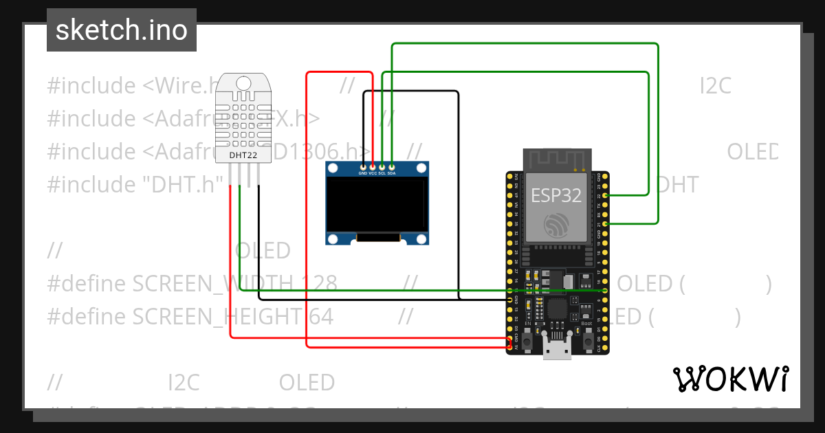 OLED - Wokwi ESP32, STM32, Arduino Simulator