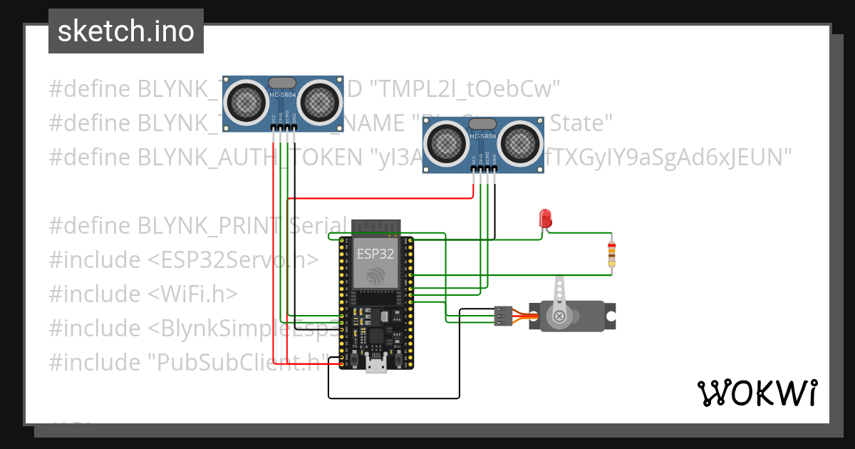 Smart bin Project - Wokwi ESP32, STM32, Arduino Simulator