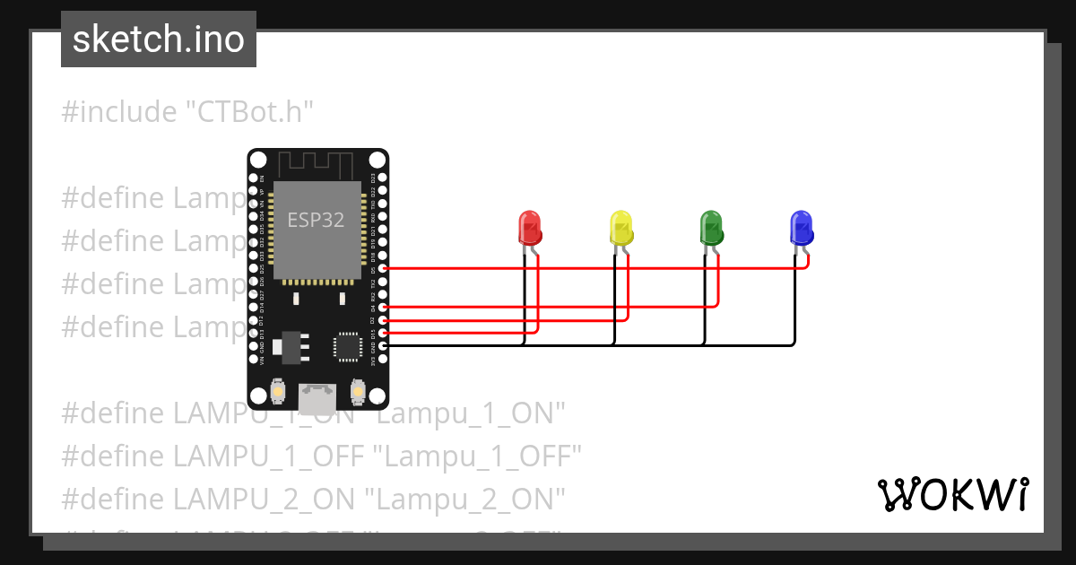 Percobaan VI - Wokwi ESP32, STM32, Arduino Simulator