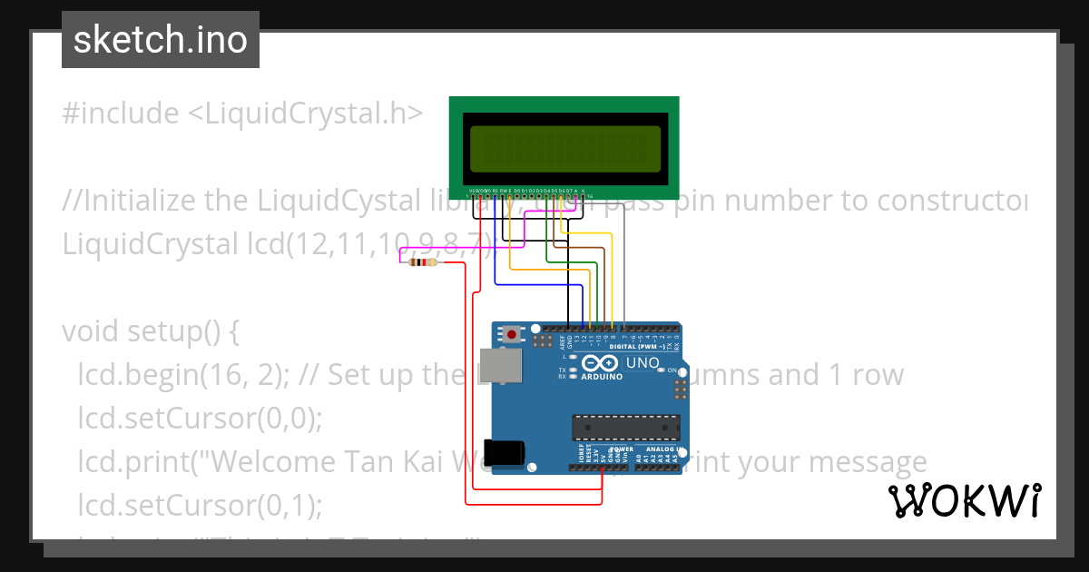 007 - LCD - Wokwi ESP32, STM32, Arduino Simulator