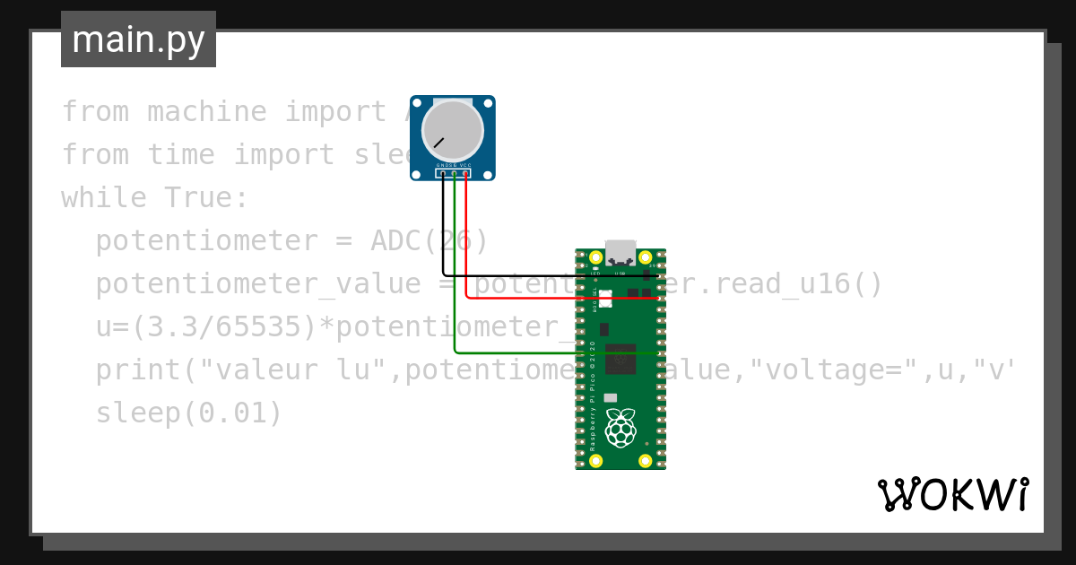 Potentiometre Wokwi Esp32 Stm32 Arduino Simulator 7778