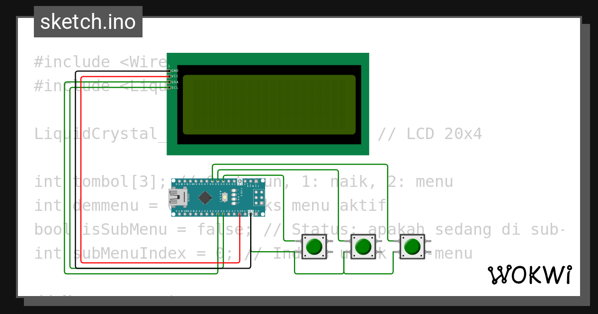 Menu 3 Pushbutton Copy 2 Wokwi Esp32 Stm32 Arduino Simulator 2130
