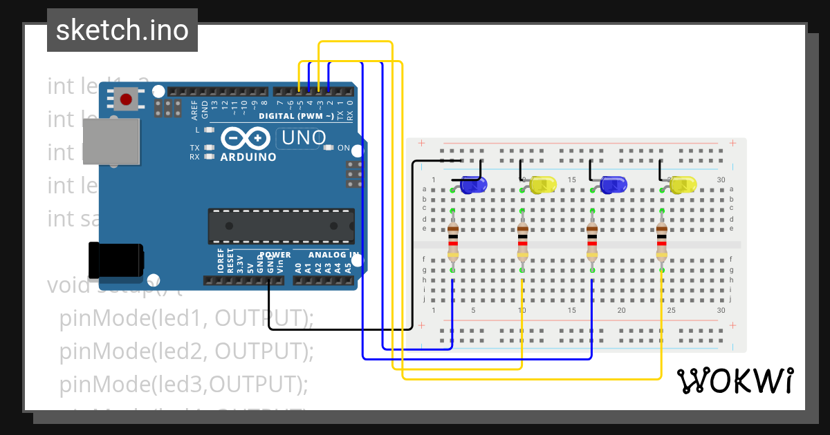 random led - Wokwi ESP32, STM32, Arduino Simulator