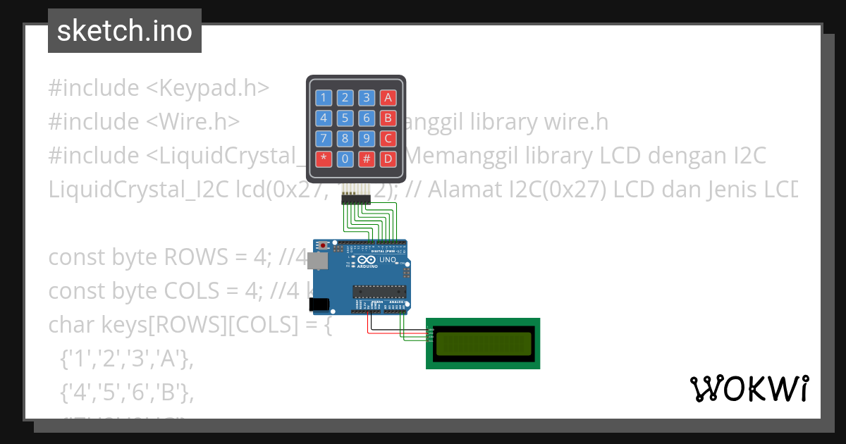 LCD Keypad Copy - Wokwi ESP32, STM32, Arduino Simulator