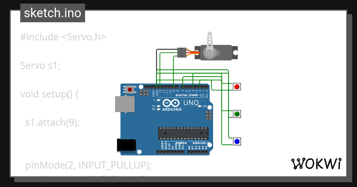 Servo Button Wokwi Esp32 Stm32 Arduino Simulator