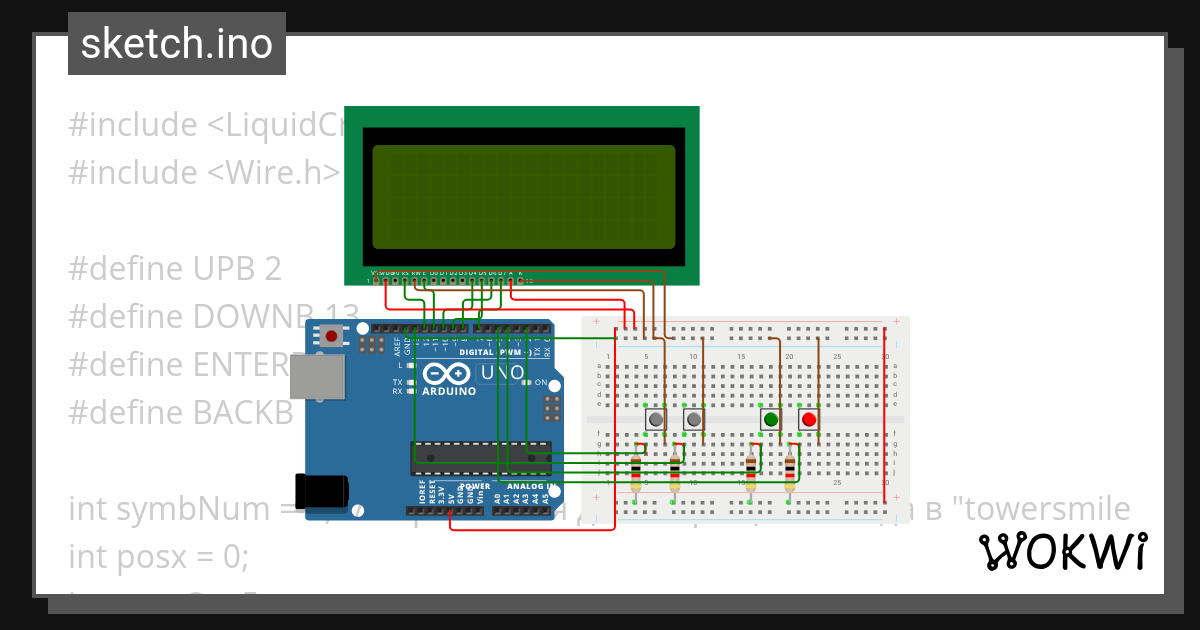 LCD2 - Wokwi ESP32, STM32, Arduino Simulator