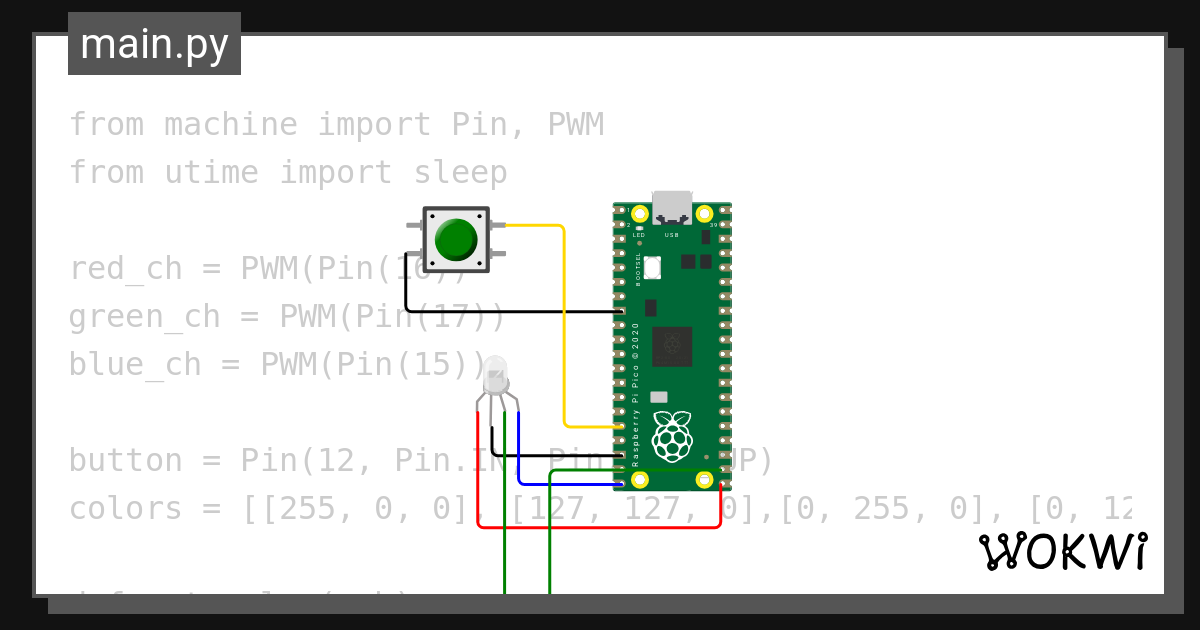 Rgb Button Wokwi Esp32 Stm32 Arduino Simulator 7203