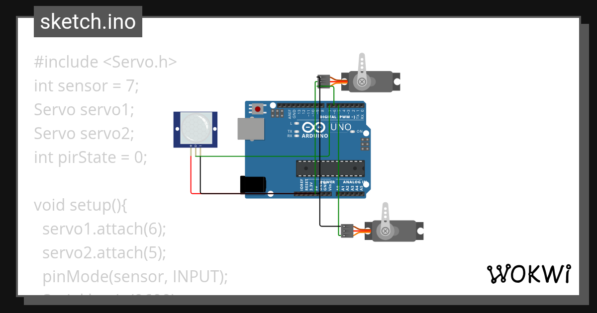 servos con arduino - Wokwi ESP32, STM32, Arduino Simulator