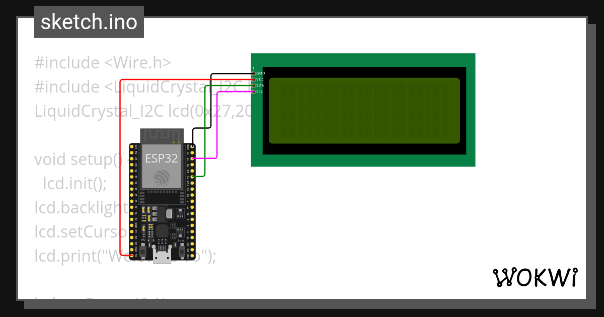 ESP32_LCDI2C_4/12/67_160 - Wokwi ESP32, STM32, Arduino Simulator