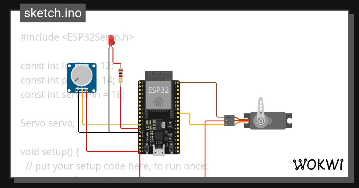 POT-Servo - Wokwi ESP32, STM32, Arduino Simulator