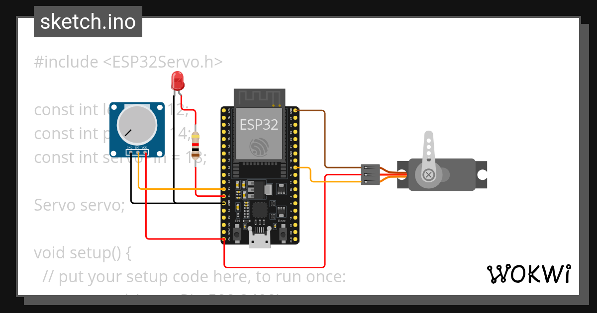 POT-Servo - Wokwi ESP32, STM32, Arduino Simulator